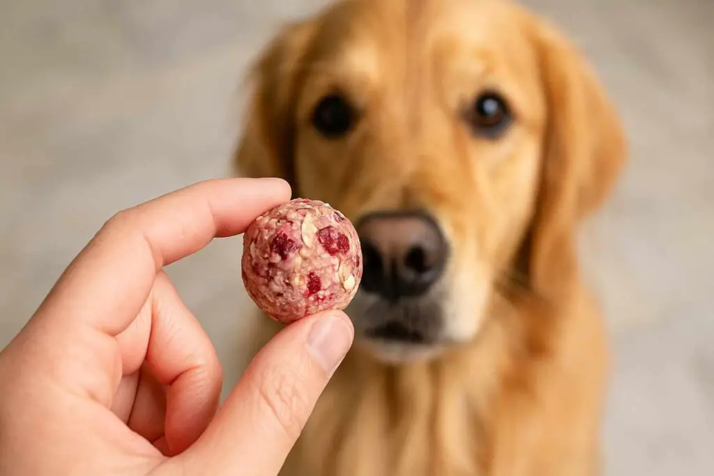 No-Bake 3-Ingredient Cranberry Dog Treats (Quick, Healthy & Homemade!)